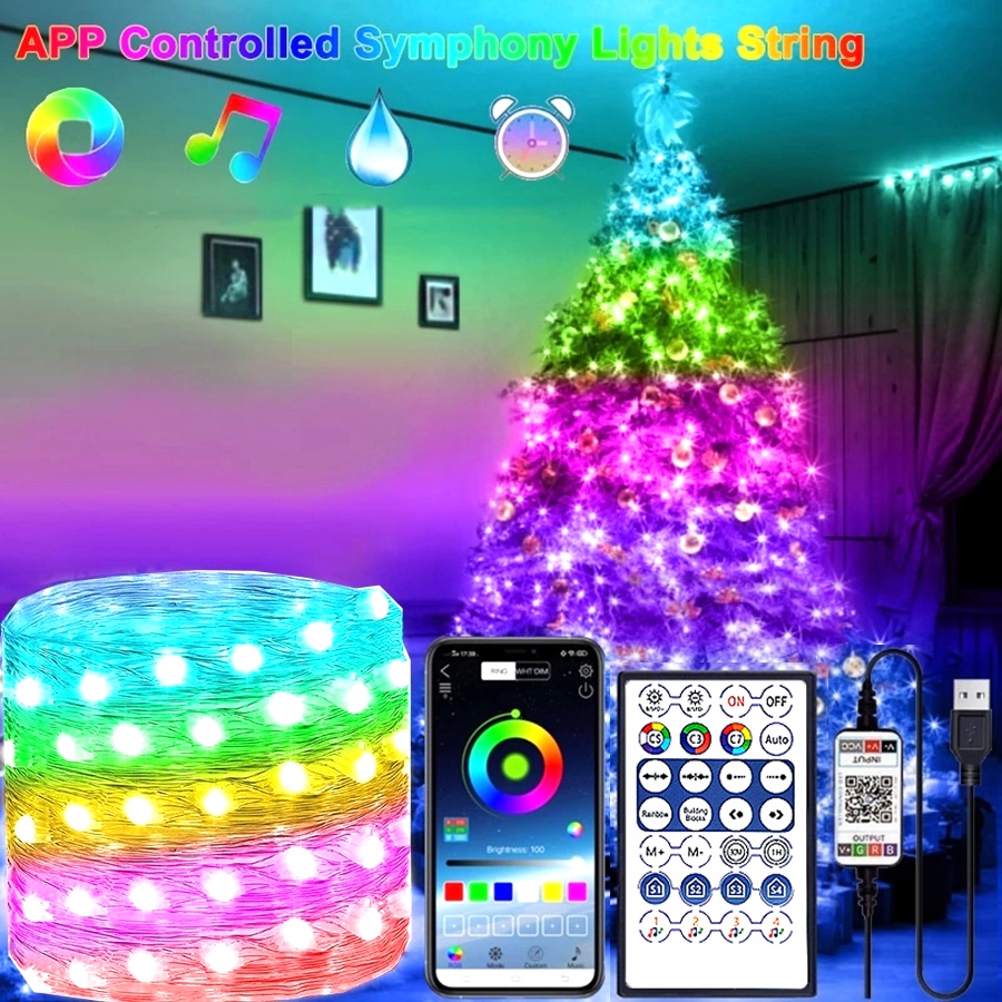 USB RGB Led Strip Lights Music Marquee Flowing Water Breathing Light ...