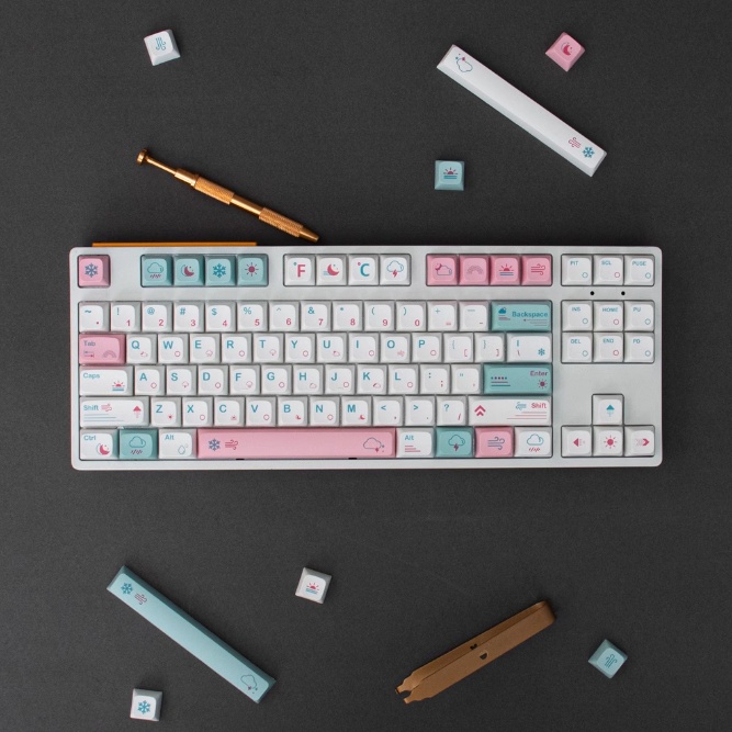 GMK Weather Day/English Keycap XDA Height, PBT Material, Thermal ...