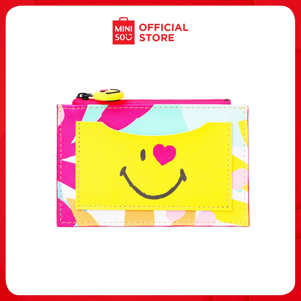 MINISO Smiley World Collection Flat Coin Purse(Yellow) | Shopee Philippines