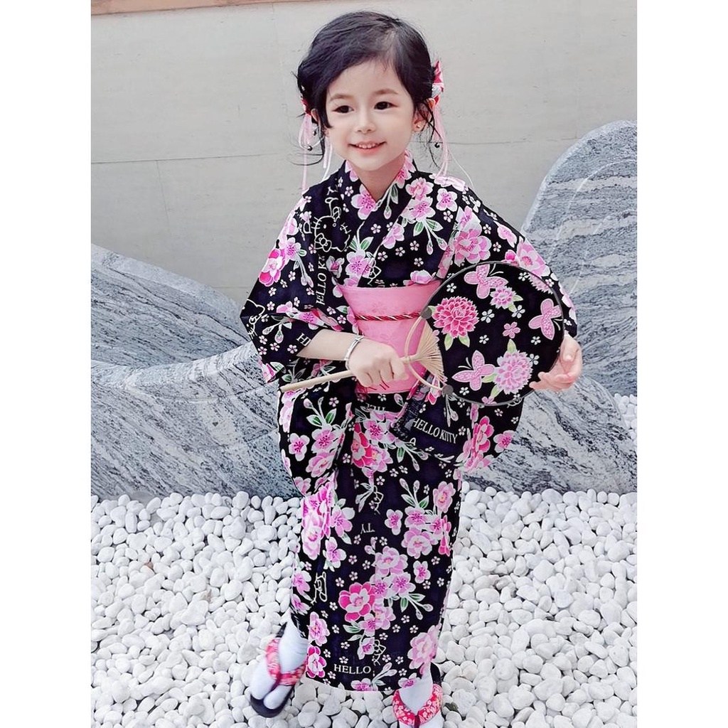 C2/children Kimono Japanese Children Kimono Yukata Women Matching ...