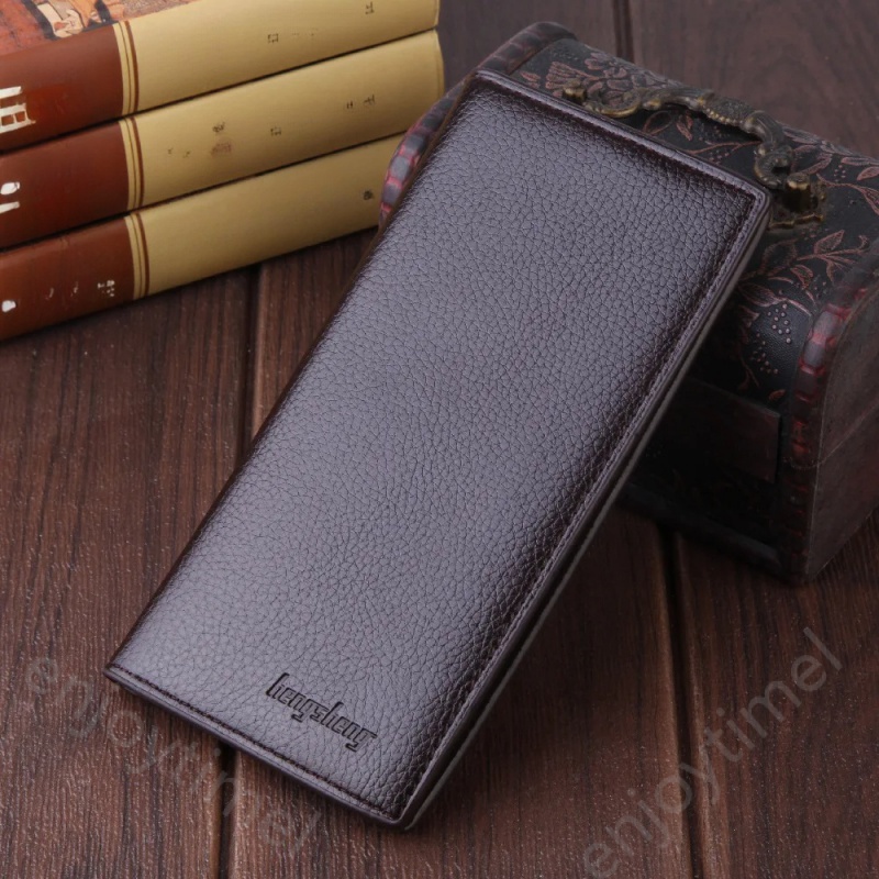 Men's Pu multi card multi function long wallet thin bifold wallet ...