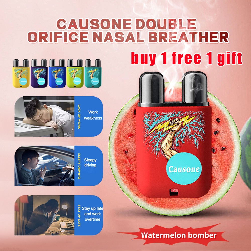 FREE GIFT Causone 6 Flavors of energy inhaler Liver cleanse nasal herbal box Refreshing stick ...