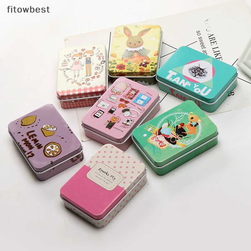 Fbph Mini Tin Box Empty Tins With Lid Portable Rectangular Small ...