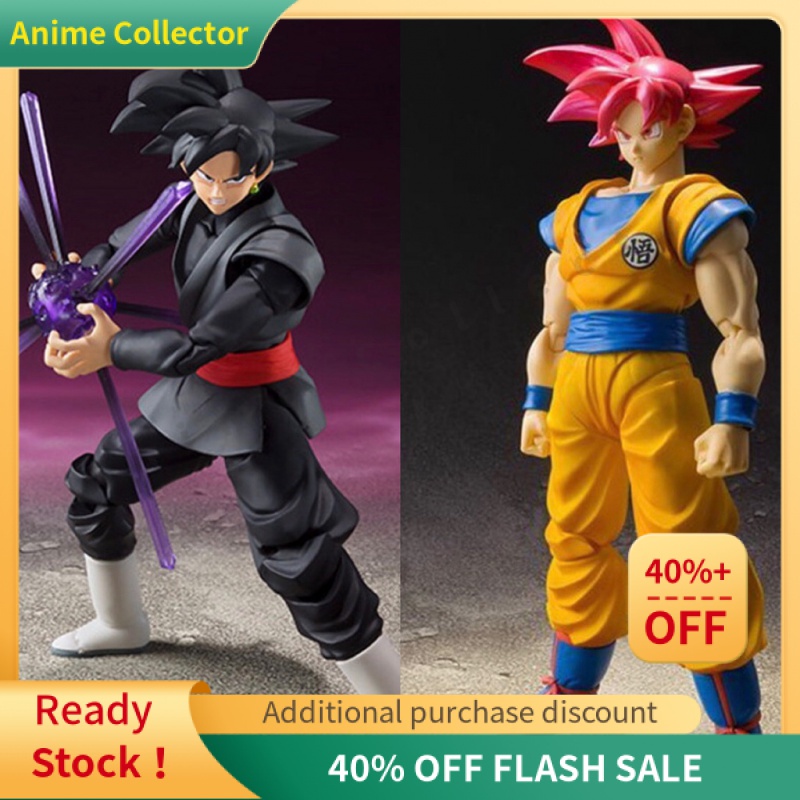 KO Shf Dragon Ball Saiyan Red Hair Goku Black Goku Zamas Action Figure ...