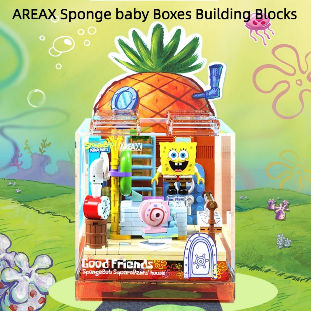 Areax SpongeBob SquarePants BOX Cartoon Building Blocks BOX Educational ...