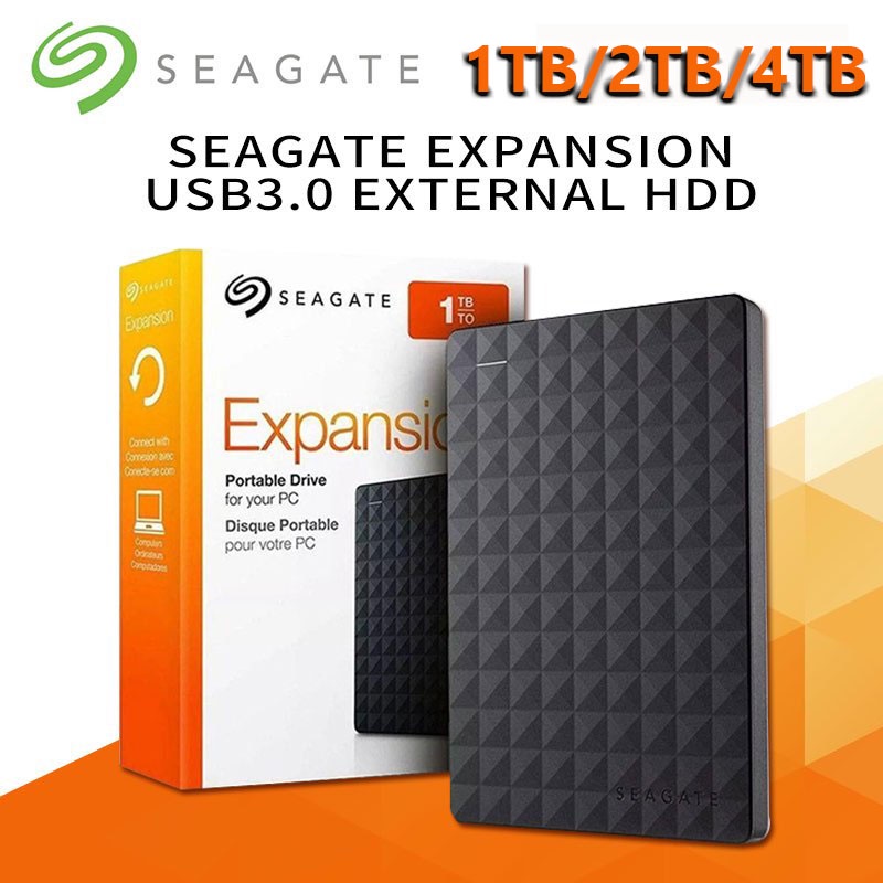 Seagate 4TB External Hard Drive Expansion 1TB/2TB Portable 2.5 Hard ...