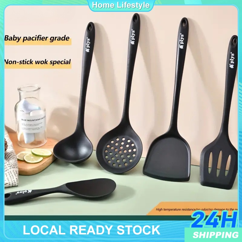 Silione Kitchen Utensil Set Non Stick Utensils Cooking Tool Spoon Soup ...