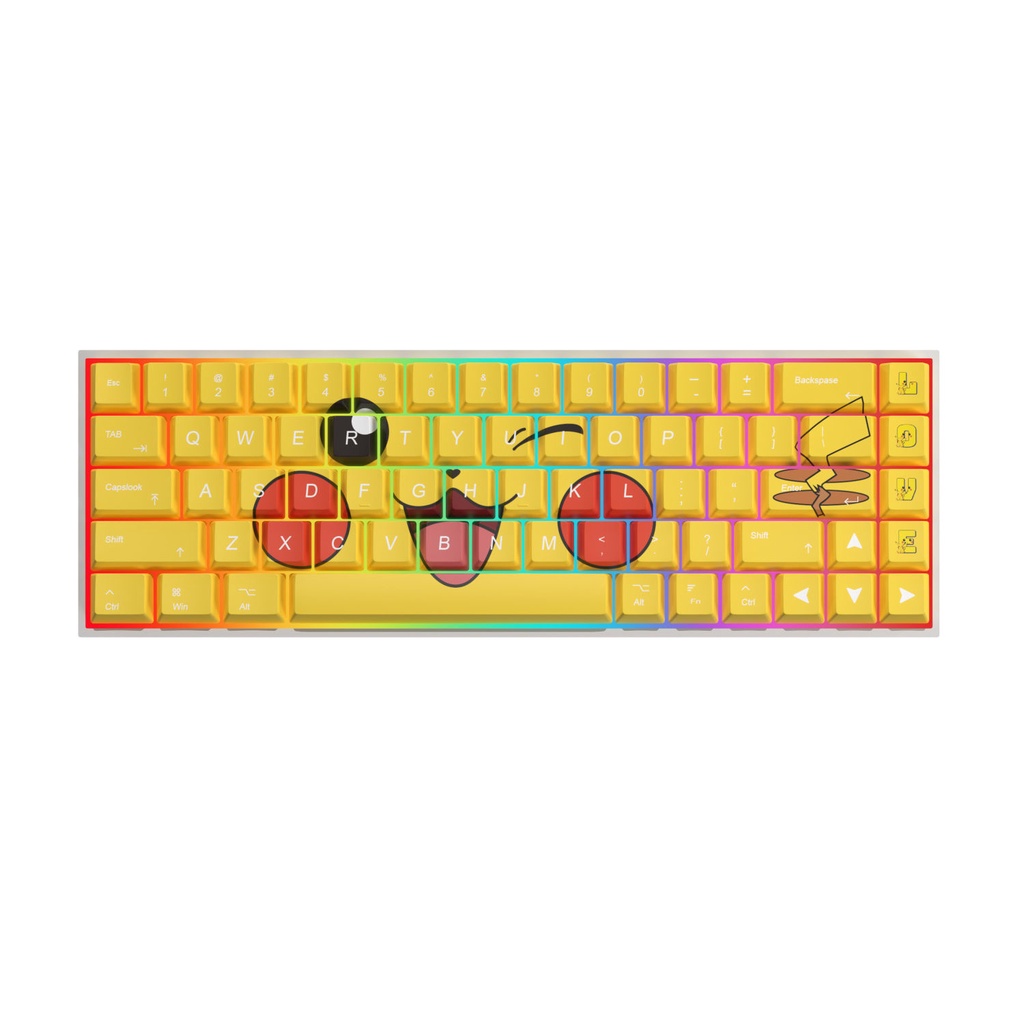 61-68 key cute Pikachu key cap personality original key cap second ...