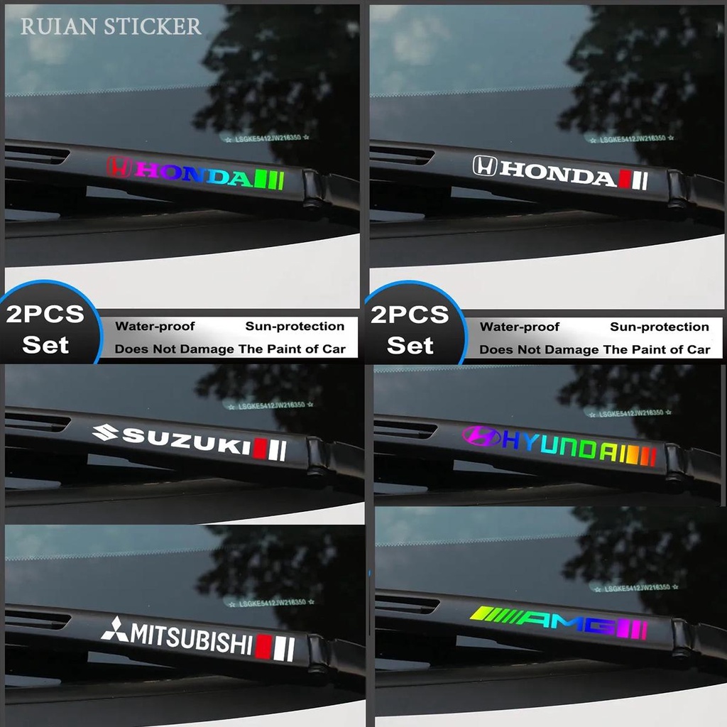 1 Set of Reflective/laser Car Brand Logo Stickers, Wiper Decoration ...