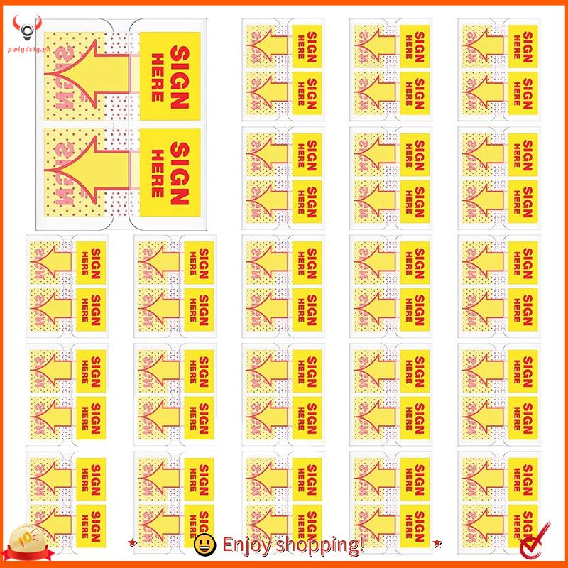 【pwlydc1g】300 Piece Sign Here Flags with Dispenser Arrows Flag, 1 Inch ...