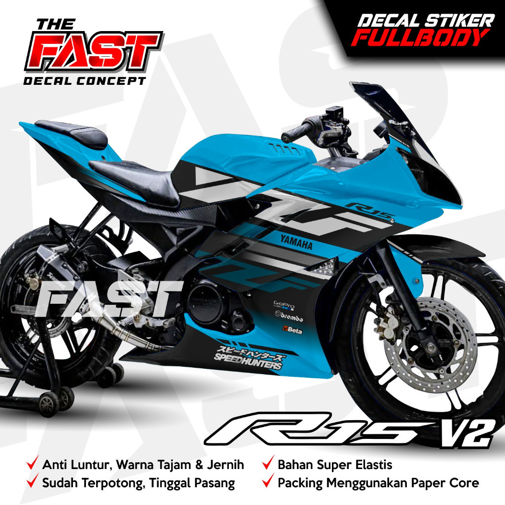 Latest R15 V2 Decal Fullbody striping Sticker Yamaha R15 V2 Decal ...