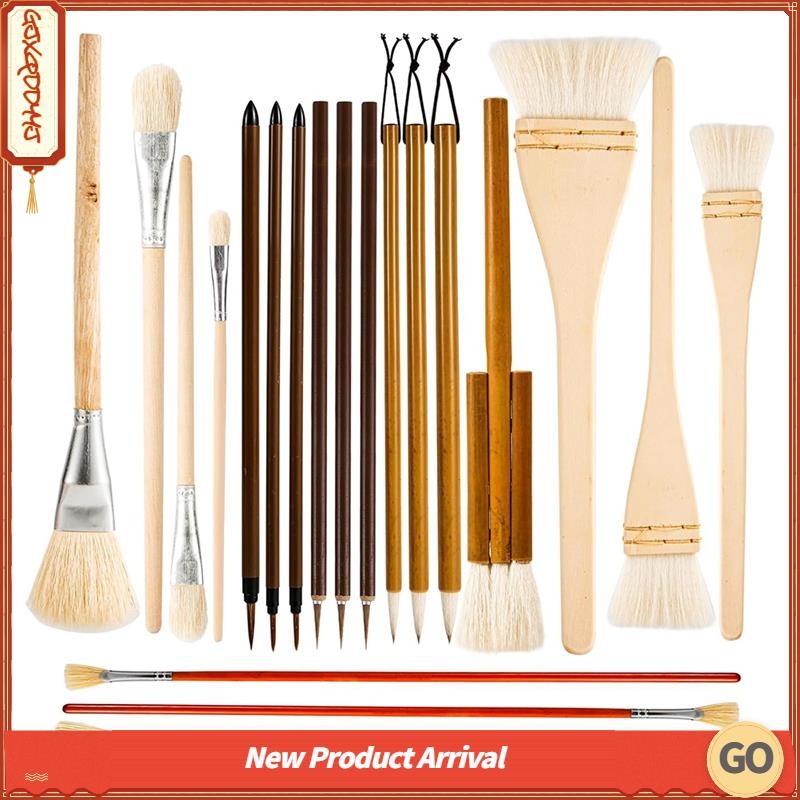 20pcs Pottery Glaze Brushes Set, Ceramic Brushes with Long Handle ...