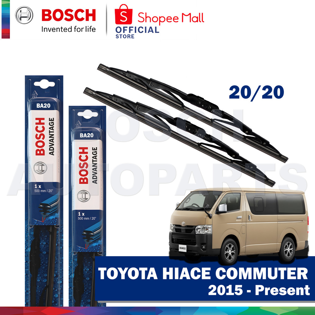 Bosch Advantage Wiper Blade Set for Toyota Hiace Commuter 2015 - Present (20"/20") | Shopee ...