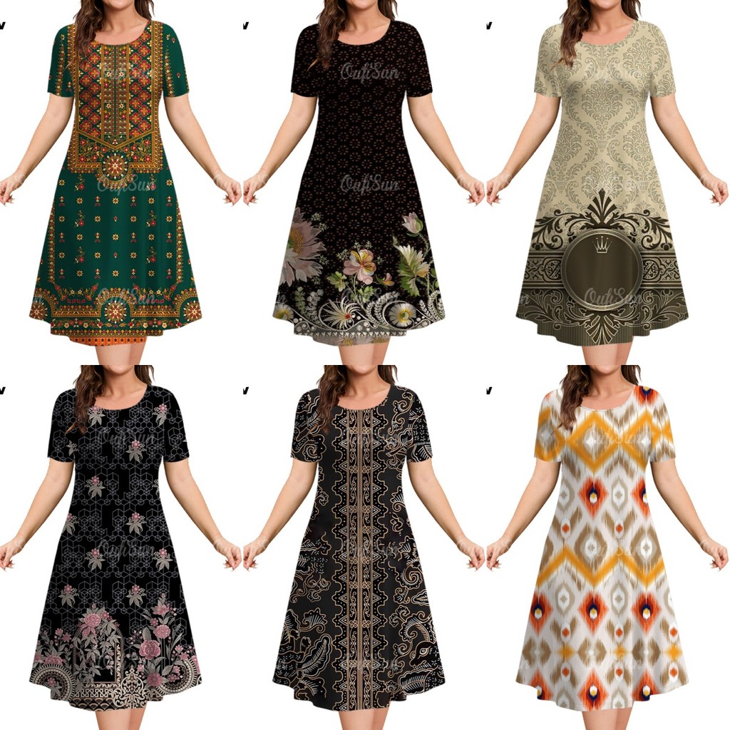 2025 Asean Attire For Women Retro Nation Style Dresses, Hawaiian ...