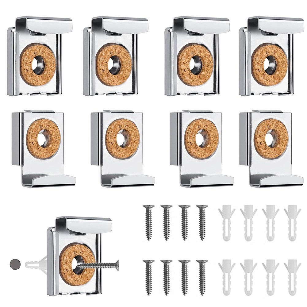 Heavy-Duty Mirror Brackets: Pack of 8 Spring-Loaded Wall Hangers ...