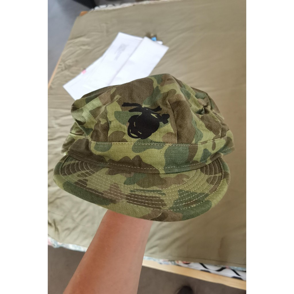 Ww2 US Army Marine Corps Pacific Duck Hunter Camouflage Octagonal Hat ...