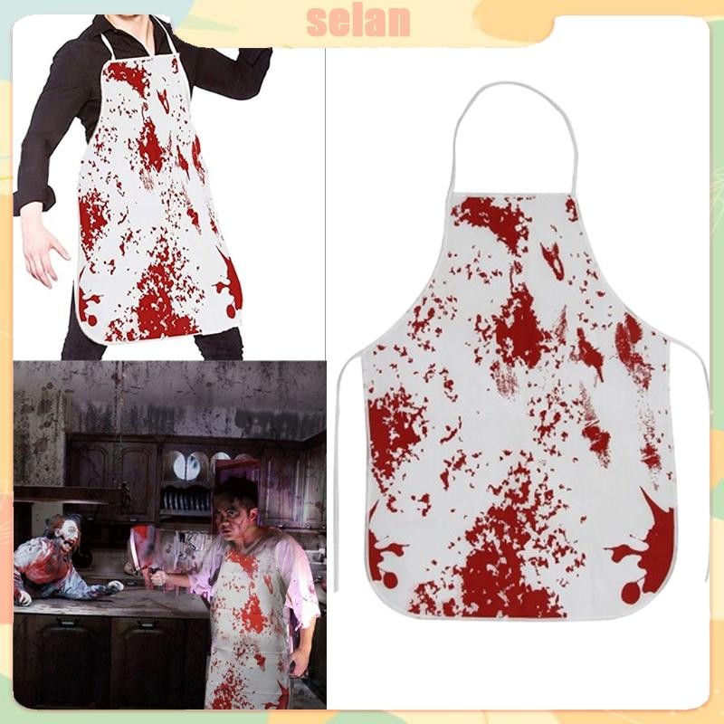 SEL Halloween Bloody Apron Halloween Theme Props Fancy Dress Scary ...