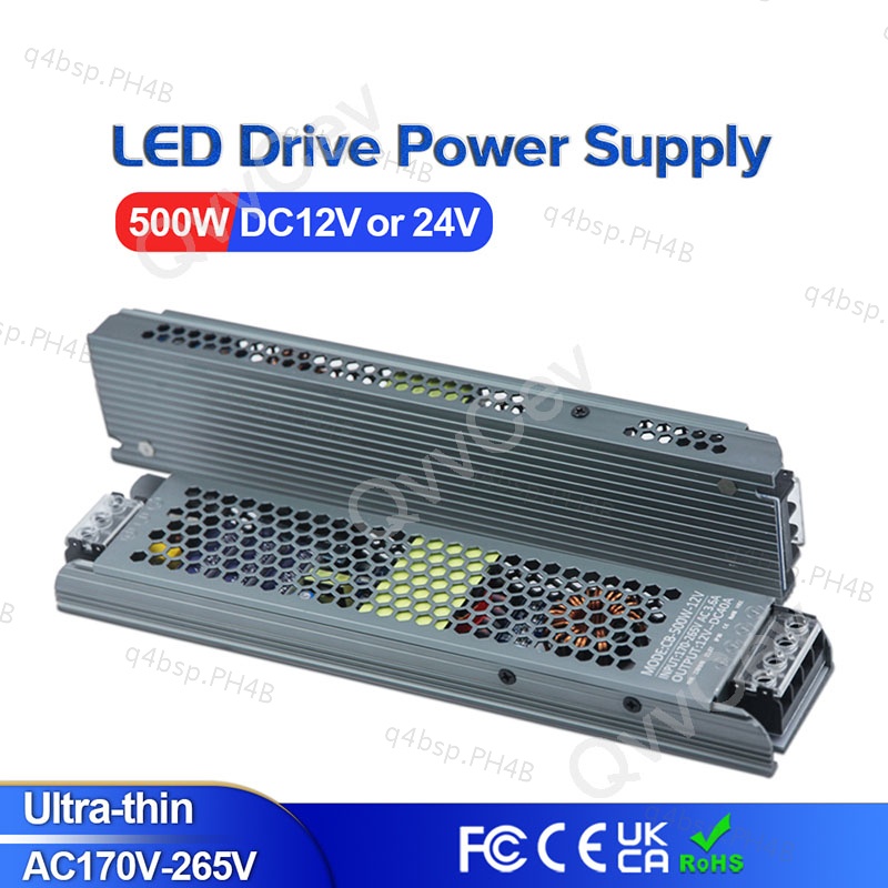 500W DC12V 40A DC24V 20A Ultra Thin LED Power Supply Lighting ...