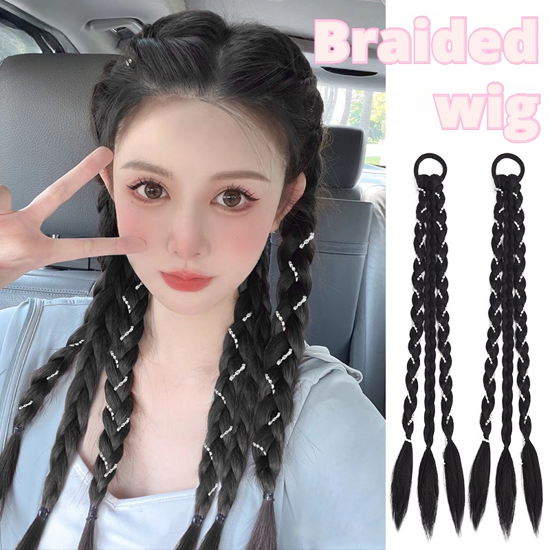 Wig Braid Y2k Girls Simulation Flash Diamond Twist Braid for Women ...