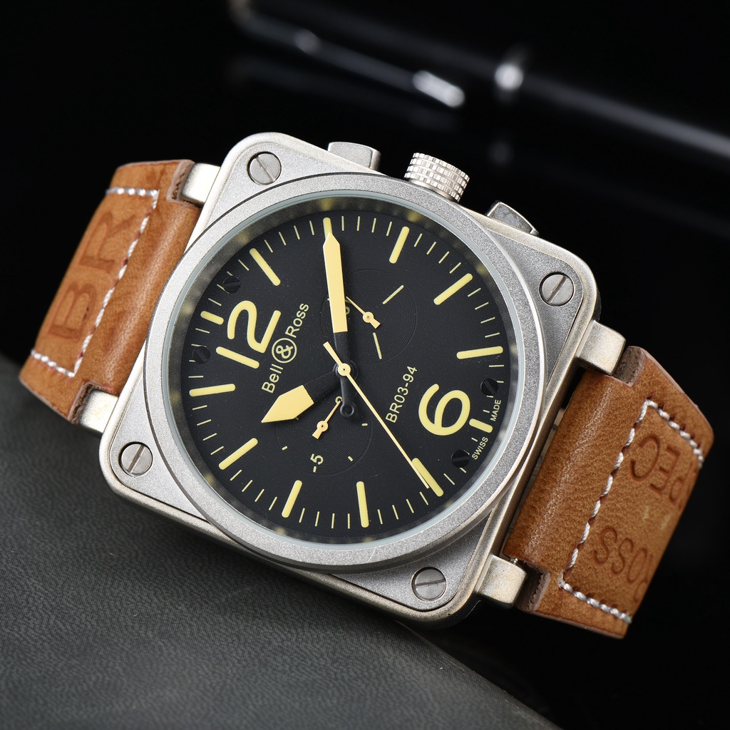 Bell Ross Bell Ross Men's Watch Genuine Leather Strap Large Dial ...