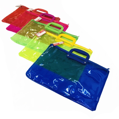 Achiever Long Expanding Plastic Envelope with Zipper Handle for Long ...