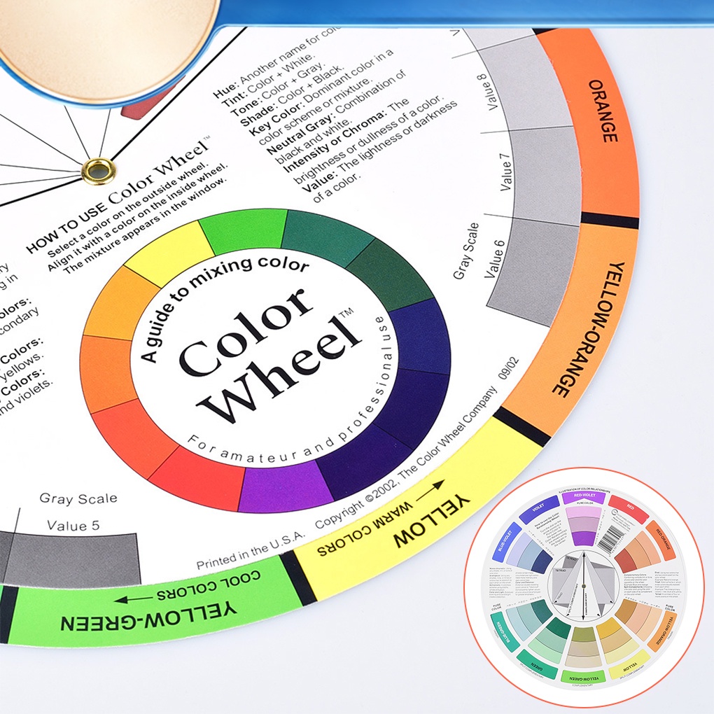 Color Wheel Rotatable Convenient Colors Mixing Chart Blending Board ...