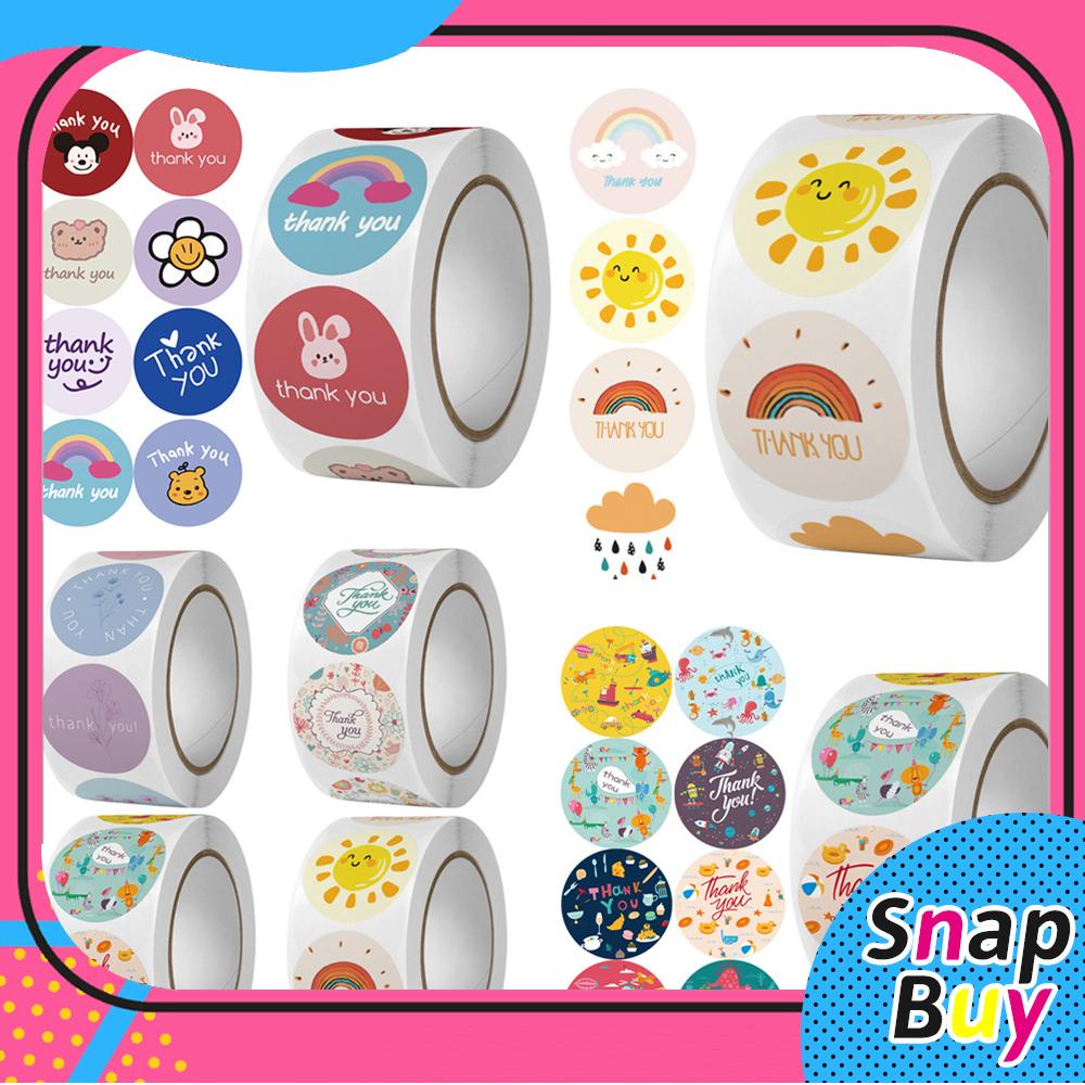 500Pcs/Roll Rainbow Sun Weather Label Stickers Cartoon Cloud Wrapping ...
