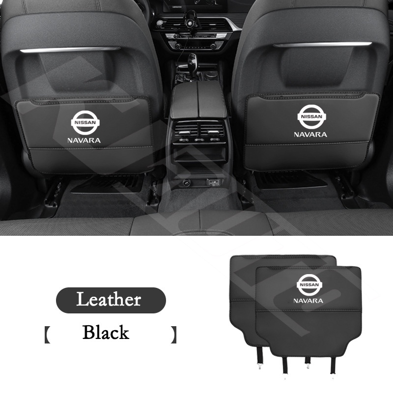 Car Leather Seat Back Kick Pad Anti Scratch Mat For Nissan Navara np300 ...