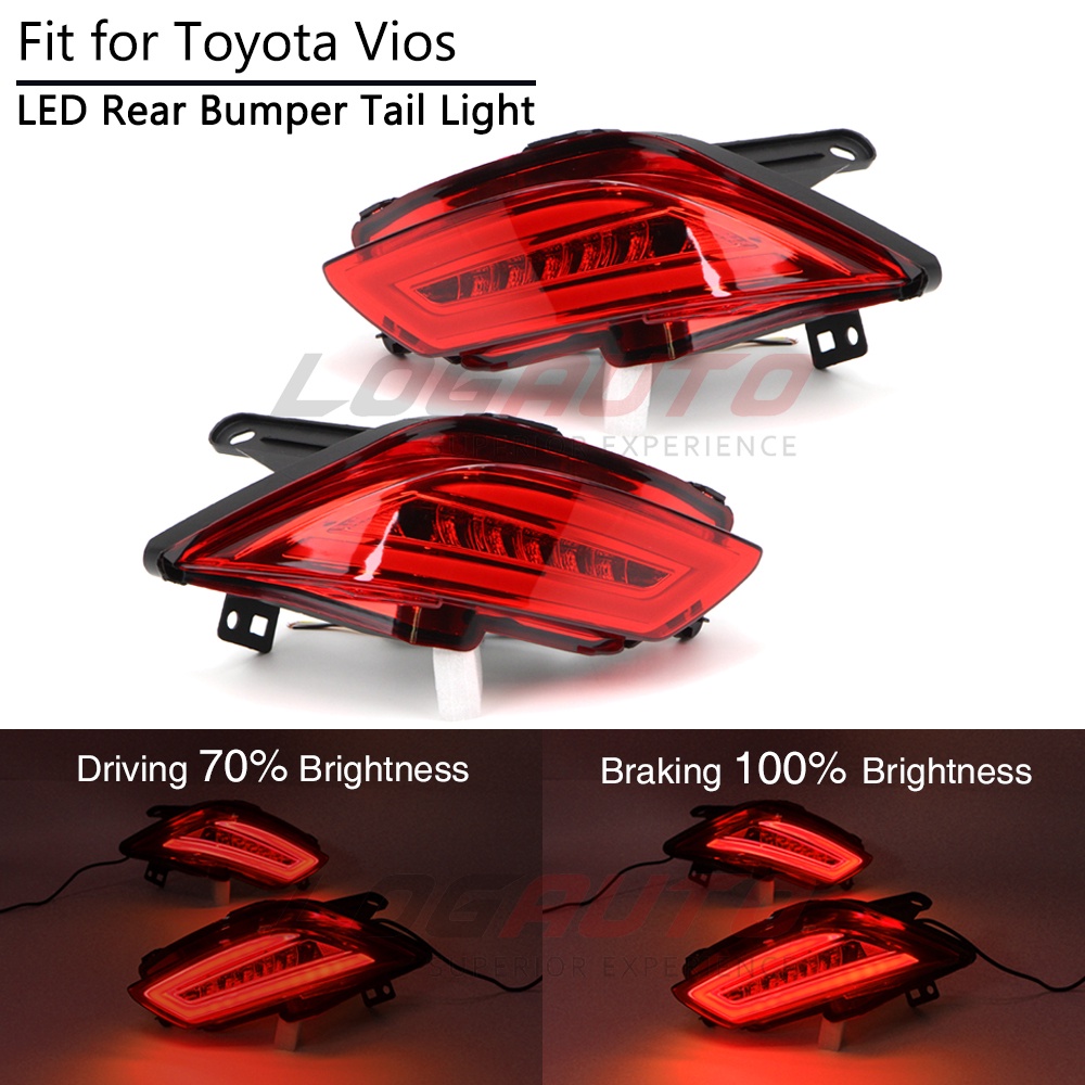 For Toyota Vios Facelift Model 2016 2017 2018 2019 LED Bumper Reflector ...