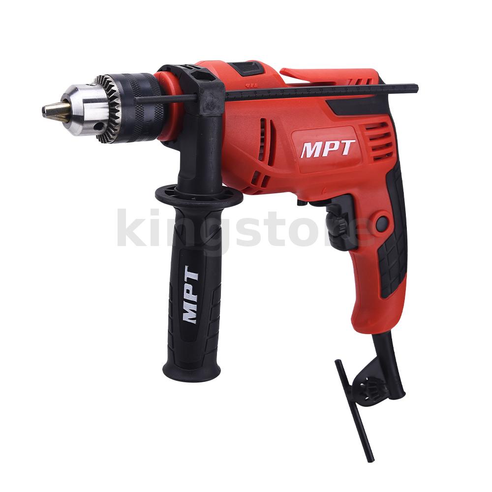 MPT Corded AC Electric Hammer Impact Drill with Auxiliary Handle 550W ...