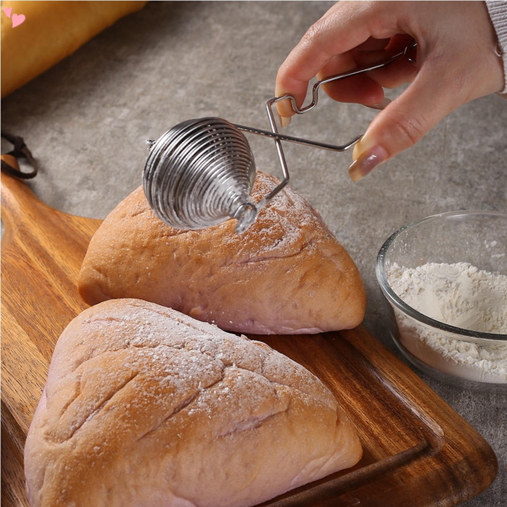 Stainless Steel Spring Duster Linear Flour Clamp Manual Icing Sugar ...