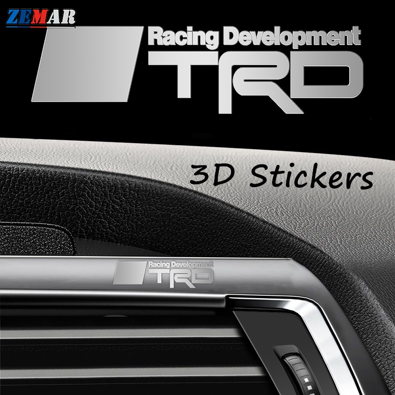 Toyota TRD Car Logo 3D Metal Sticker Creative Decoration Automobile ...