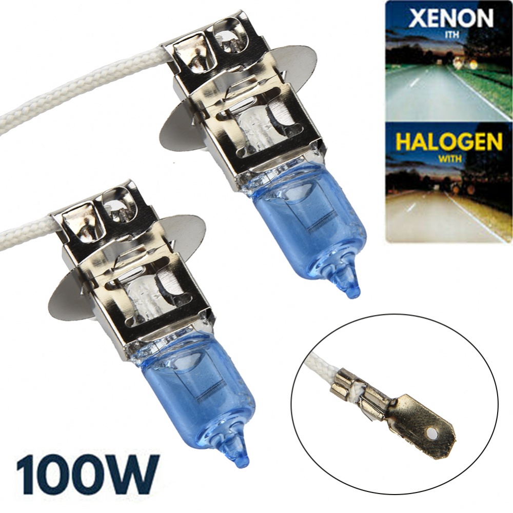 2 X H3 Halogen Fog Driving Light Bulb Conversion Super Bright White ...