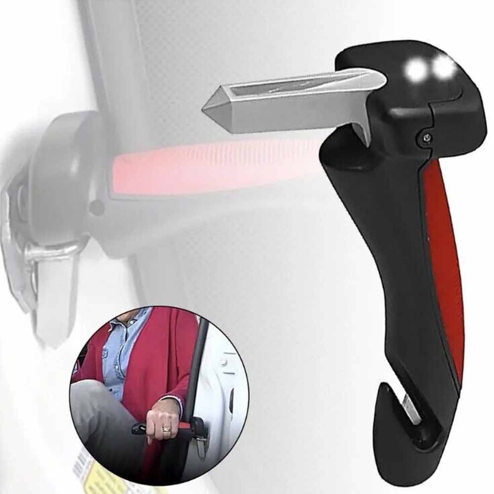 Car Door Handle Disability Elderly Standing Aid Cane & Flashlight Glass ...