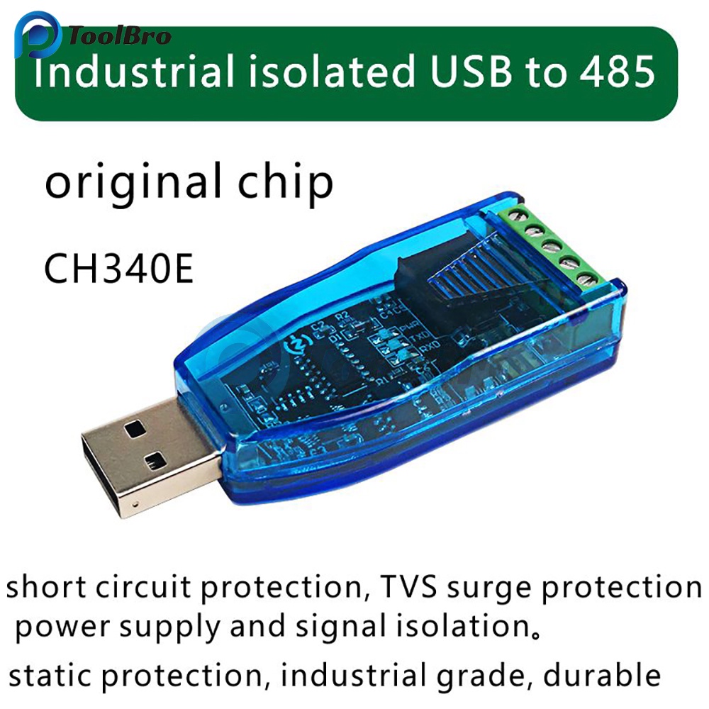 USB To RS485 Converter Isolate Module Upgrade Industrial TVS ESD Protection Original CH340E ...