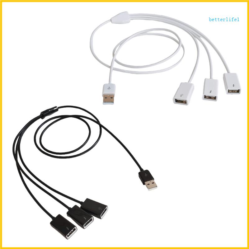 BTM 3 in 1 USB Splitter Cable USB Power Splitter 1 Male to 3 Female USB 2 0 Adapter 1 to 3 USB ...