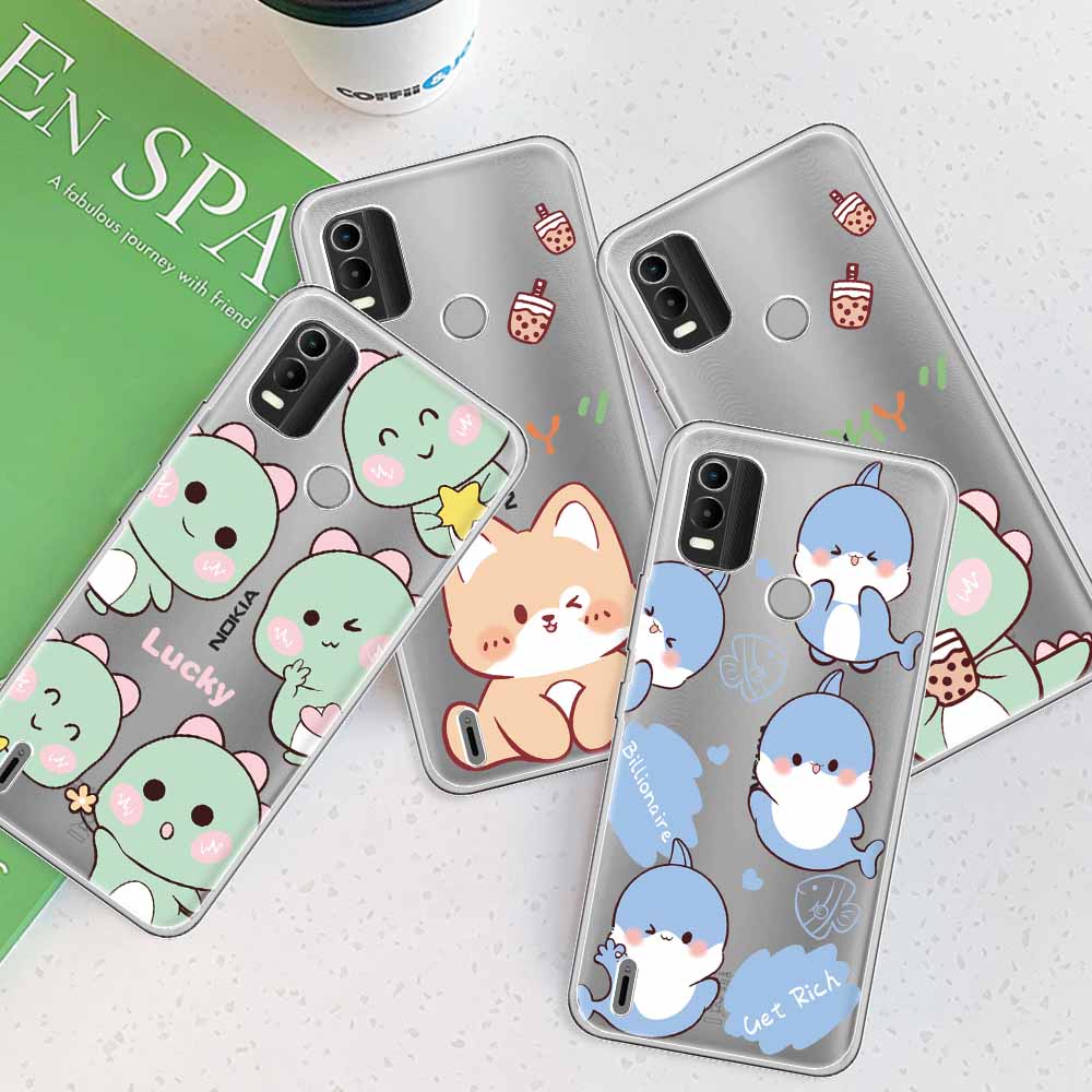 For Nokia C21 Plus / Nokia C21 Case Clear Cute Cartoon Animals TPU ...