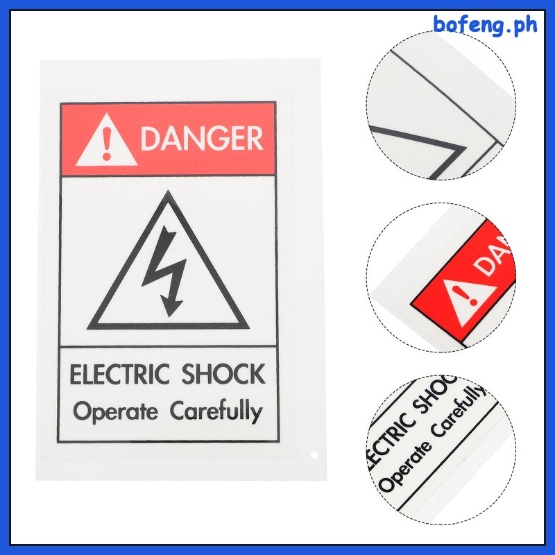bofeng Electric Shocks Caution Stickers Equipment Decals Warning Sign ...