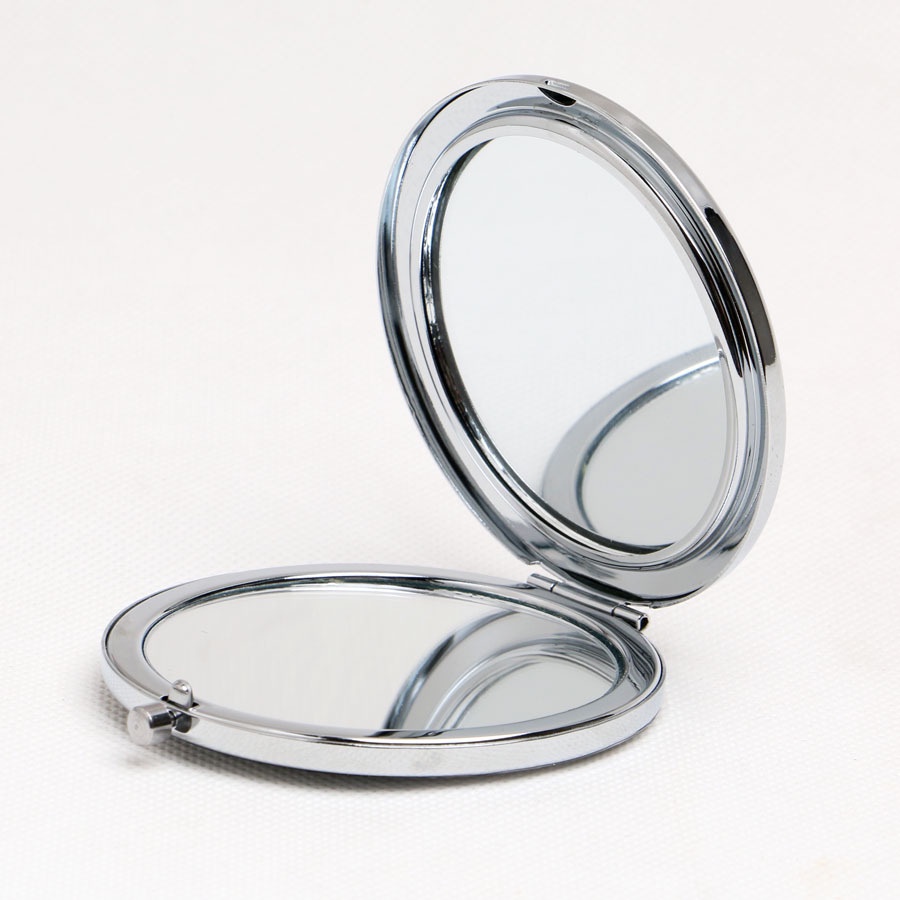 Round Foldable Metal Compact Mirror Vintage Alloy Compact Portable ...