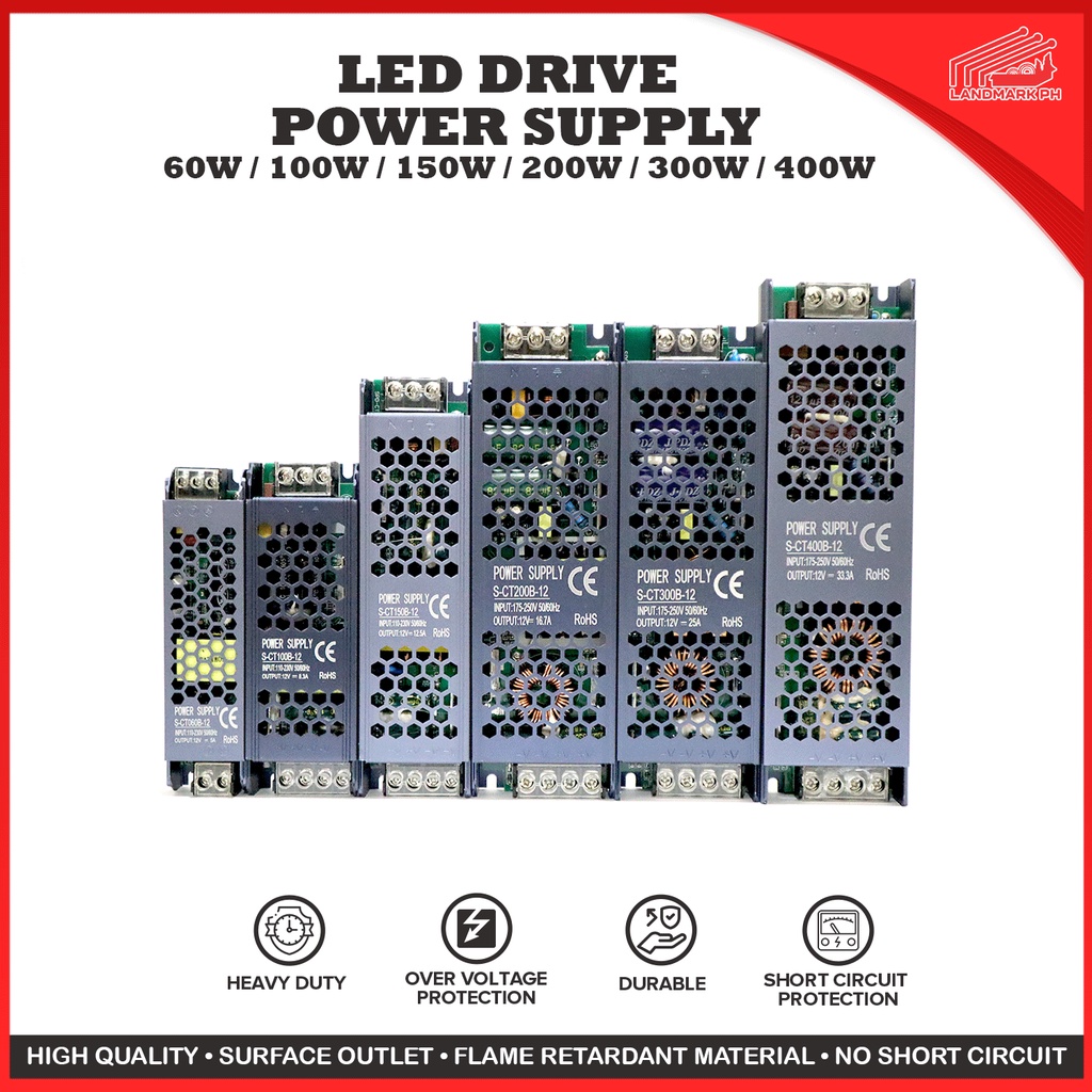 LED Power Supply DC12V Ultra-Thin Strip Power Supply 60w / 100w / 150w ...