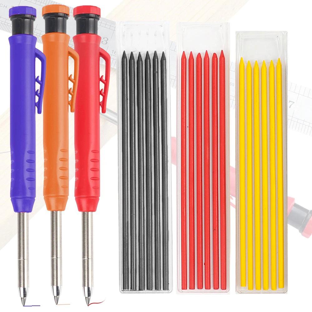 Solid Carpenter Pencil with Sharpener Set Includes Mechanical Pencils ...