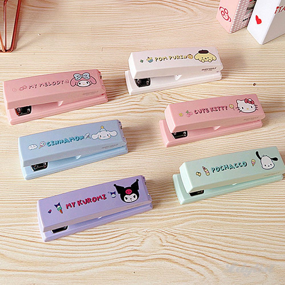 Sanrio Cartoon Stapler Kawaii Kuromi My Melody Mini Stapler Student Mini Stapler Binder Office ...