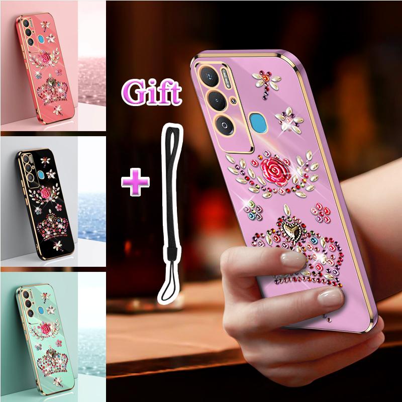 For Tecno Pova Neo LE6 Case Plating Casing Plating Casing DIY Diamond ...
