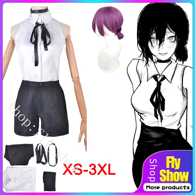 Anime Reze Cosplay Chainsaw Man Cosplay Costume Bomb Shirt Outfits Tie ...