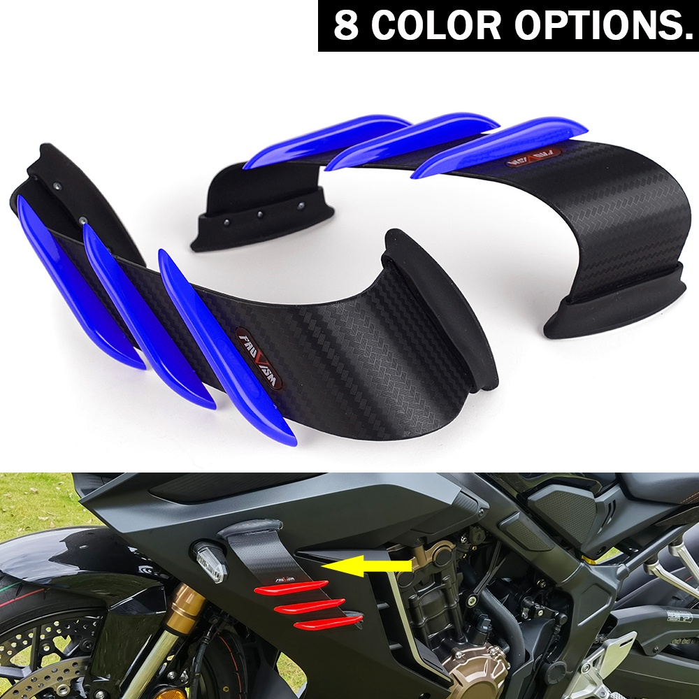Motorcycle Front Fairing Aerodynamic Winglets Dynamic Wing Kit For ...