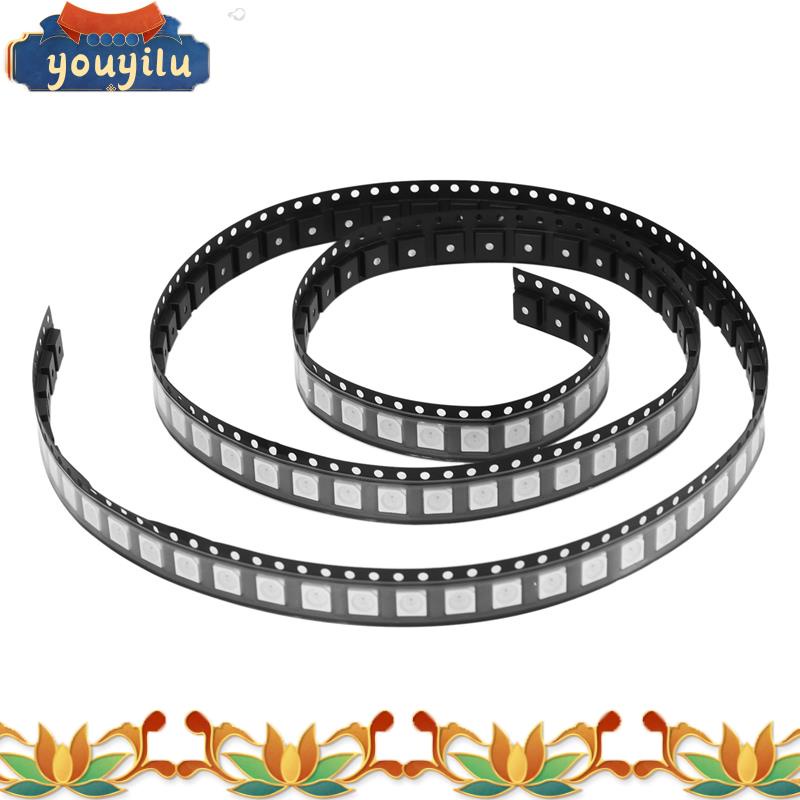 100PCS WS2812B RGB LED Chip 5050SMD White PCB WS2812 Individually ...