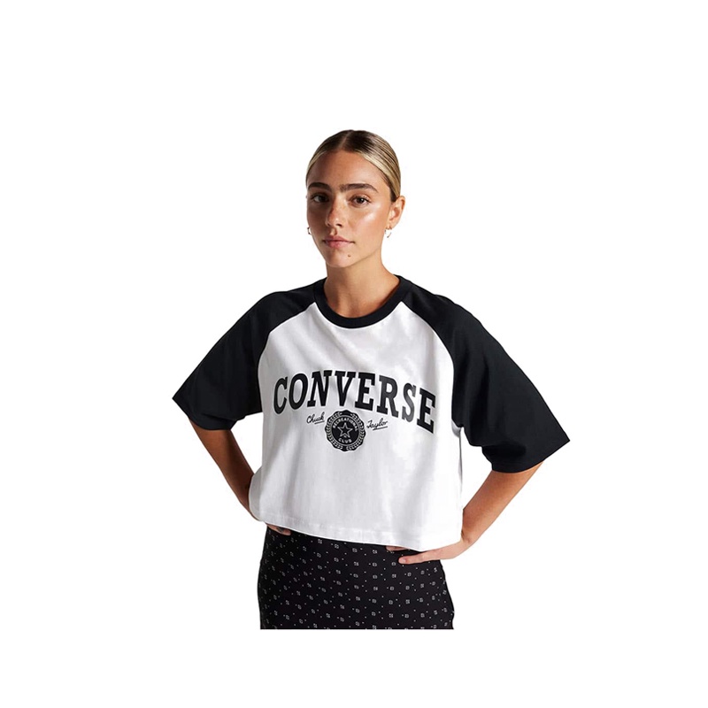 Converse Retro Chuck Women's Cropped Tee - White | Shopee Philippines