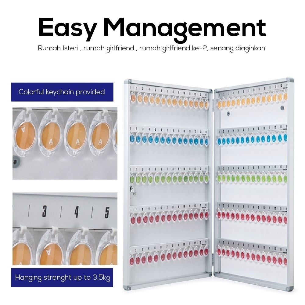 Key Box Storage Key Management for Keys Cabinet Multipurpose Kotak ...