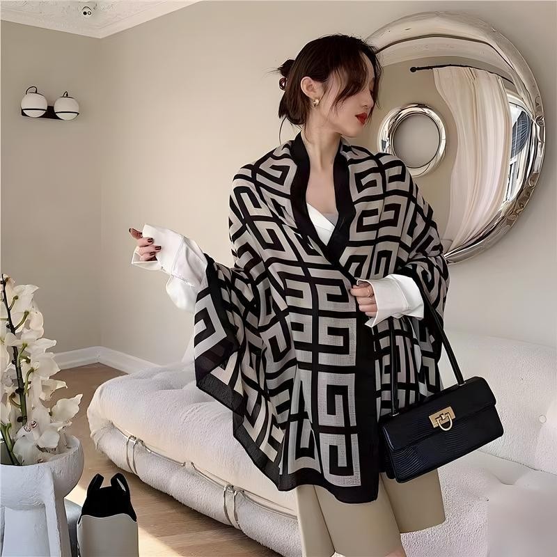 YOUJ Women Silk Square Scarf Lady Cotton Scarves Square Scarf Triangle ...