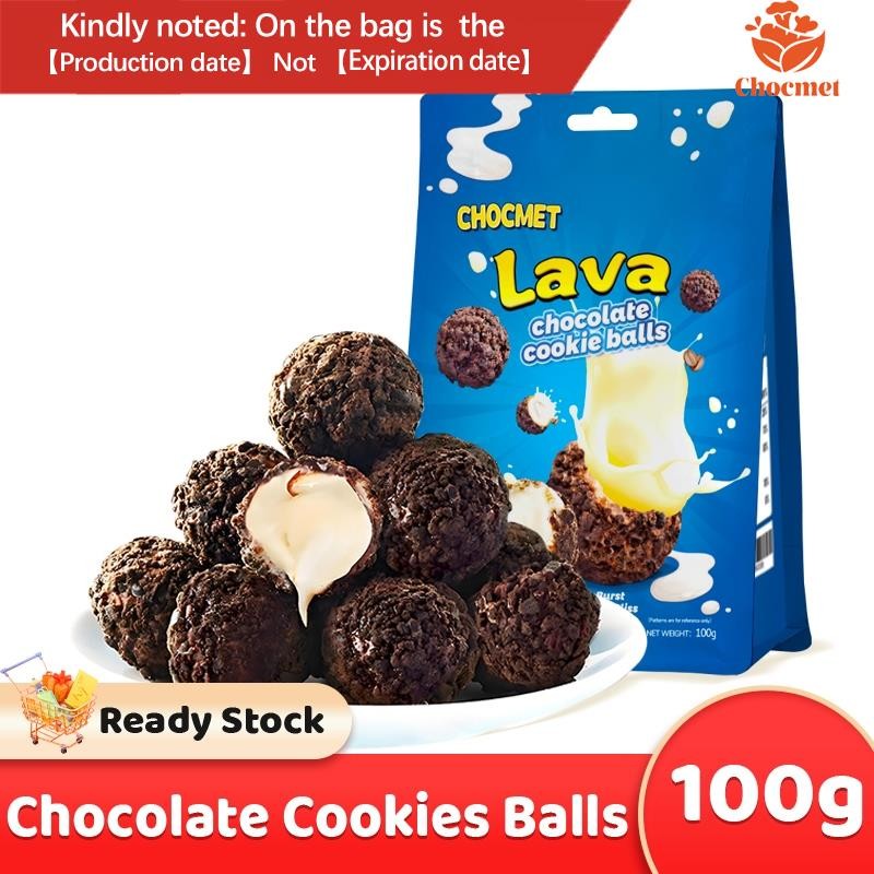 CHOCMET 100g Popping Ice Cream Crispy Chocolate Balls Creamy Sandwich ...
